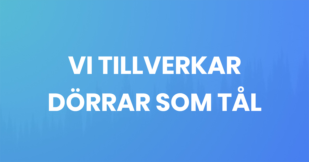 Bonaco Products - Vi tillverkar dörrar som tål